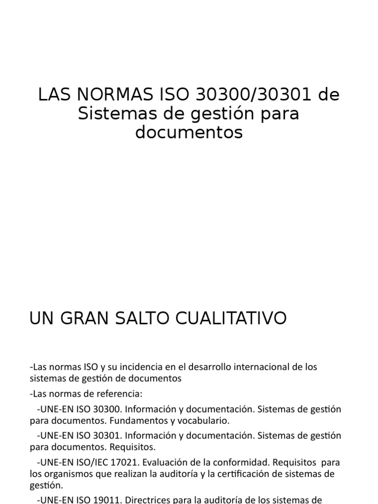 Normas ISO 30300/30301 en Gestión Documental | PDF | Auditoría | Contralor