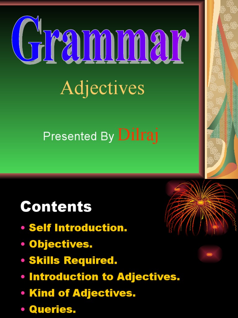 Adjectives | PDF | Human Communication | Adjective