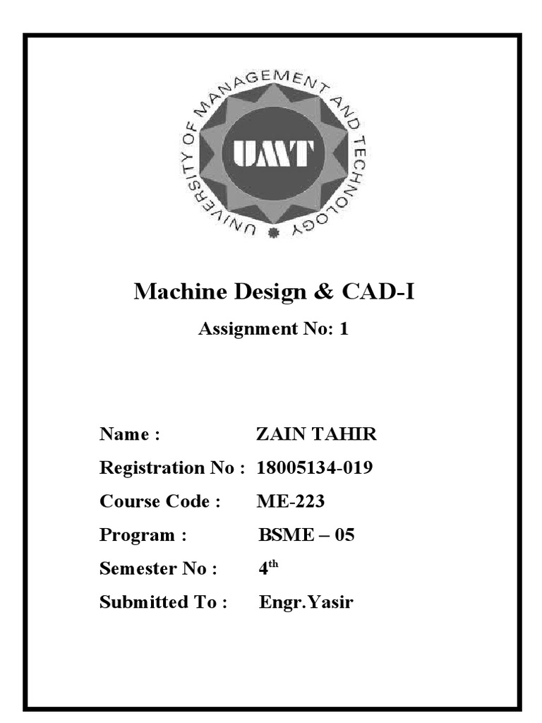 Machine Design & CAD-I | PDF