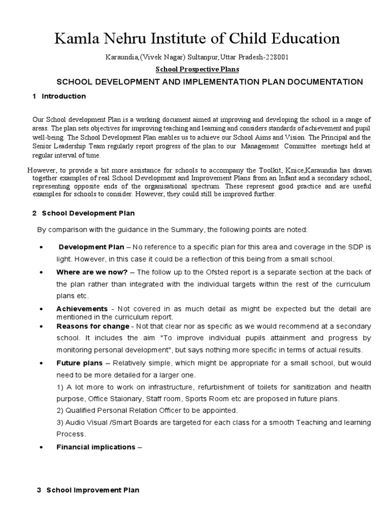 Kamla Nehru Institute of Child Education: School Development and ...