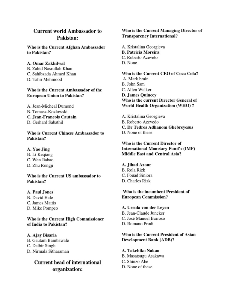 UPDATED 2019 National Current Affairs | PDF | Pakistan | Politics Of ...