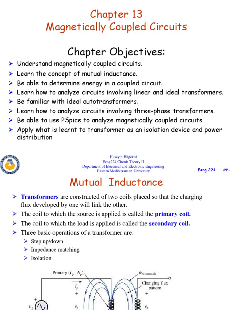 Magnetically Coupled Circuits chpt13 - 1 | PDF | Inductance | Inductor