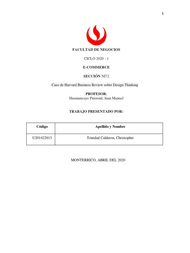Design Thinking en Harvard Business Review | PDF | Producto (Negocio ...