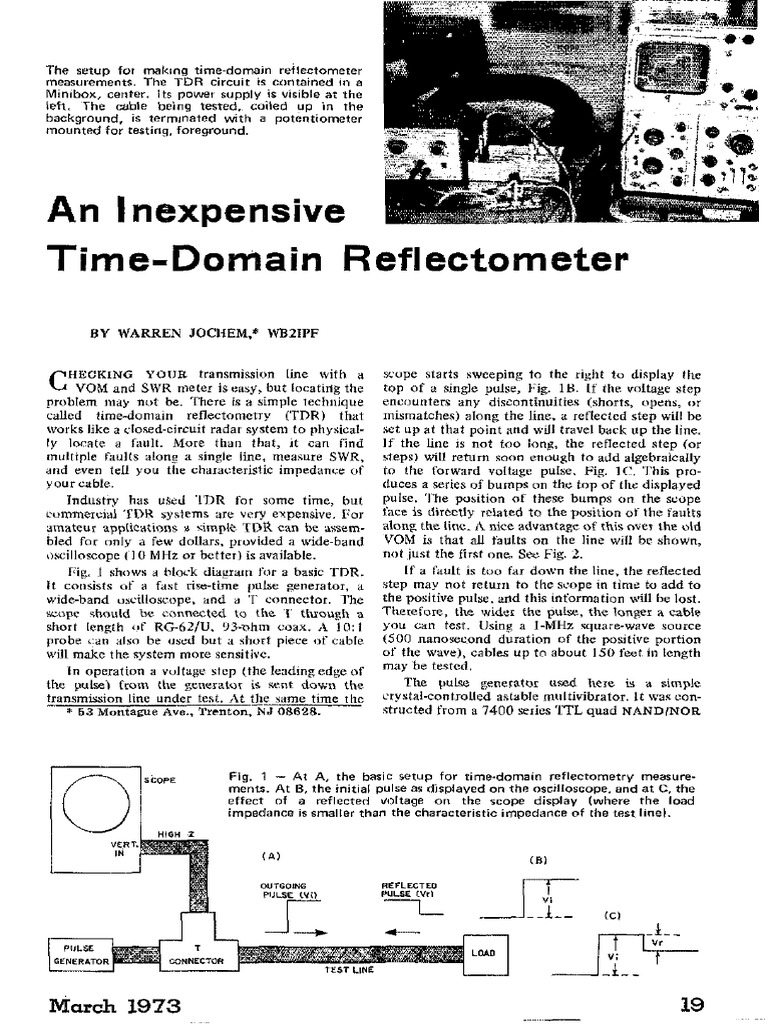 An Nexpensive Time-Domain Reflectometer: March | PDF ...