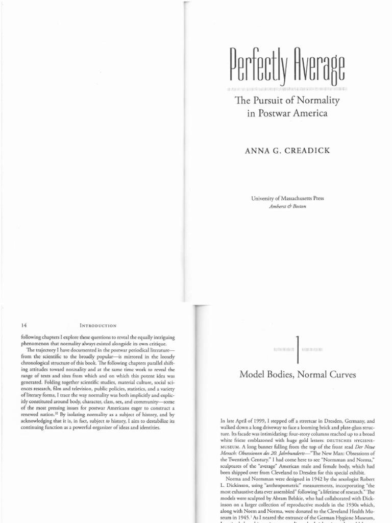 Creadick The Pursuir of Normality in Postwar America | PDF ...