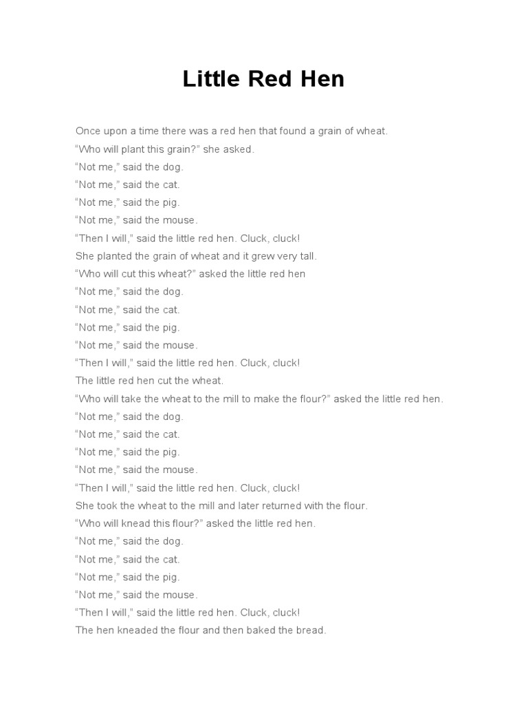 Little Red Hen | PDF