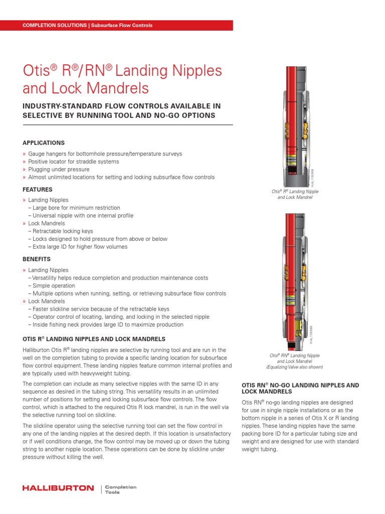 Otis R /RN Landing Nipples and Lock Mandrels | PDF | Civil Engineering ...