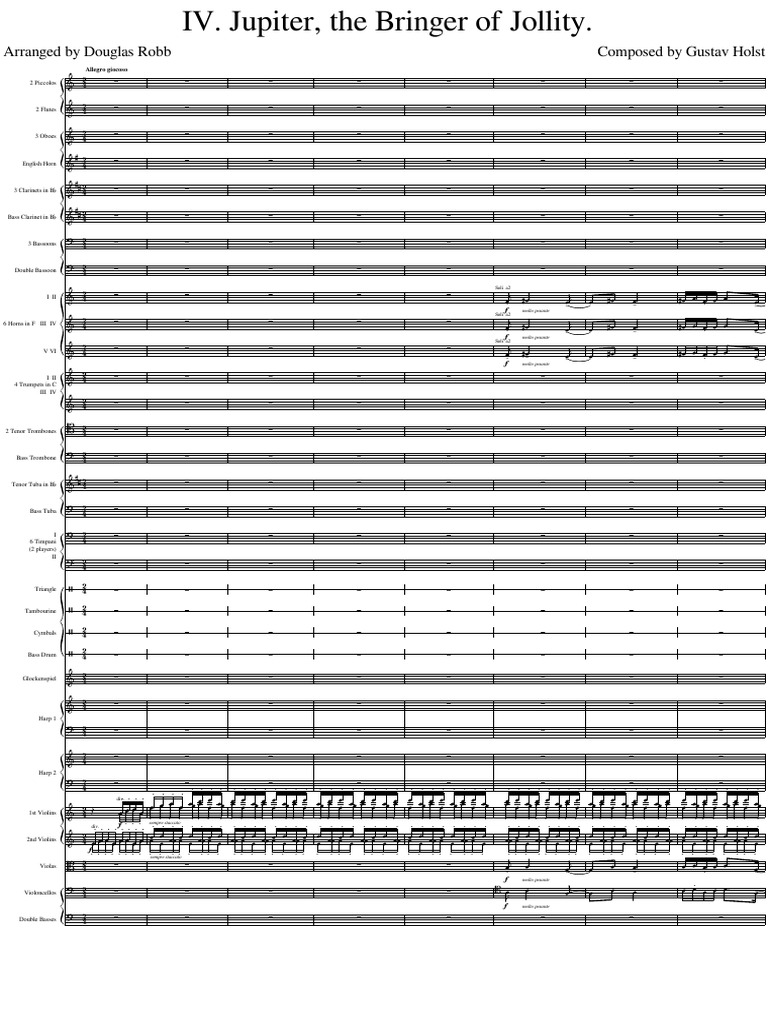 The Planets Suite. MVT IV. Jupiter The Bringer of Jollity | PDF | The ...