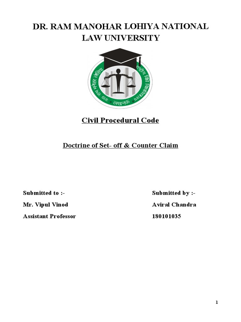 CPC - Converted - For Merge | PDF | Set Off (Law) | Pleading