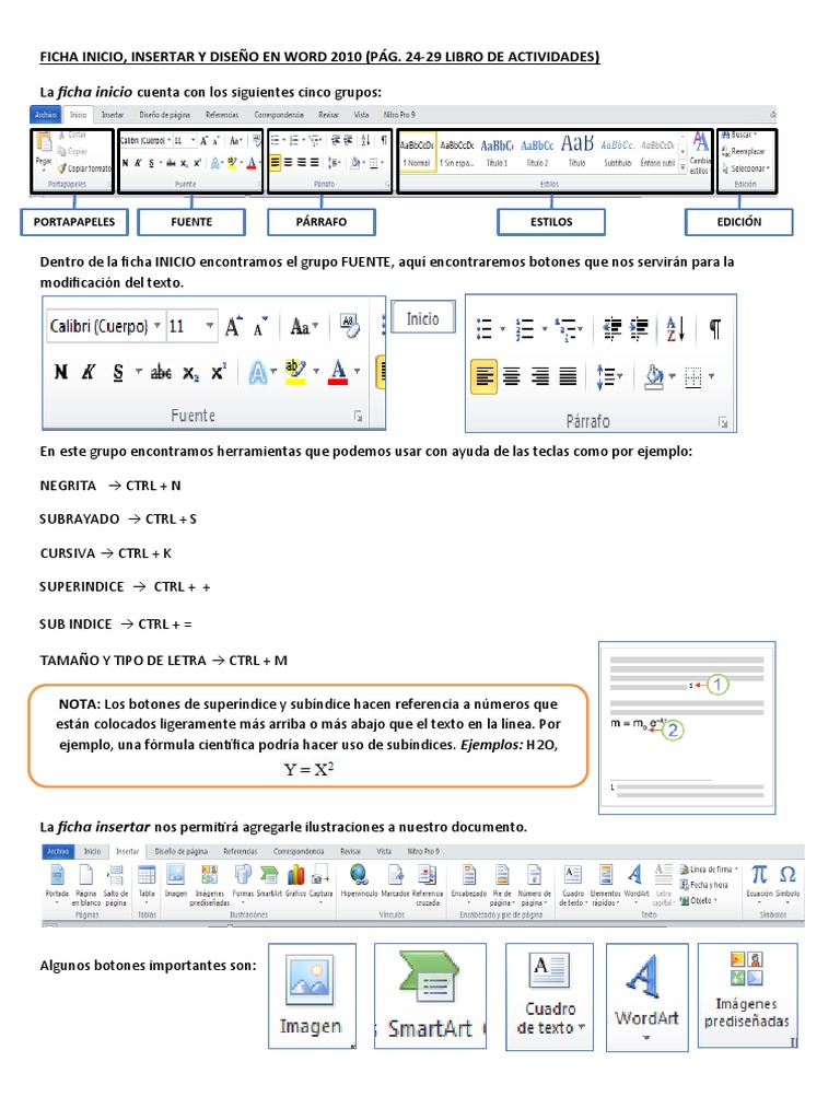 FICHA INICIO Word Microsoft | PDF | Periférico | Escáner de imagen
