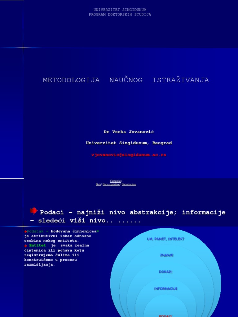 Metodologija Naučnog Istraživanja | PDF