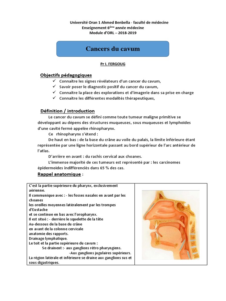 Cancer Cavum PDF | PDF | Biopsie | Cancer