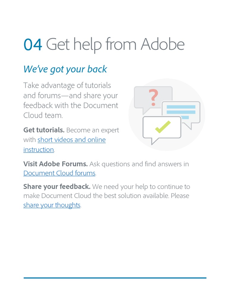 Adobe Document Cloud Support Guide | PDF