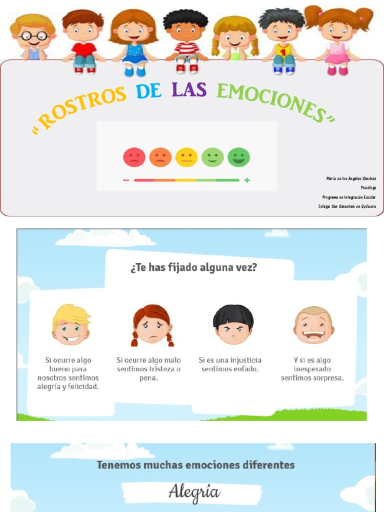 Rostros de Las Emociones PDF | PDF | Relaciones personales, crianza y ...