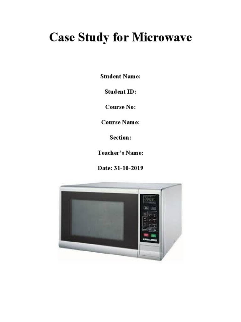Microwave Case Study: Evaluating Interface Design | PDF | Oven | Foods
