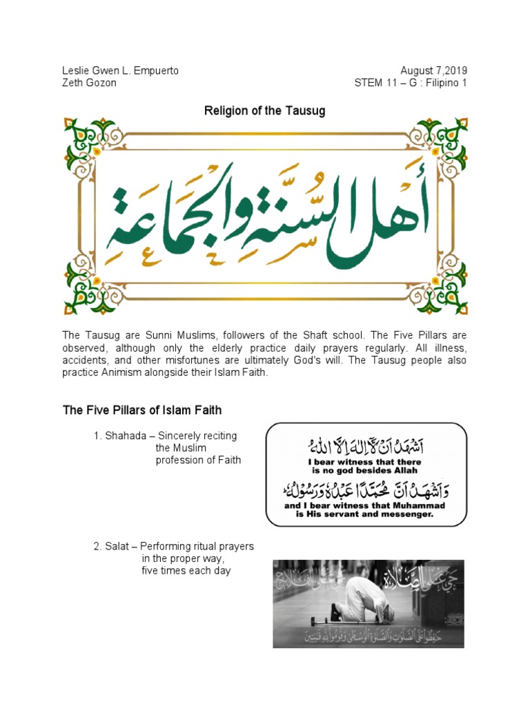 Tausug Religion and Beliefs | PDF | Abrahamic Religions | Religious ...