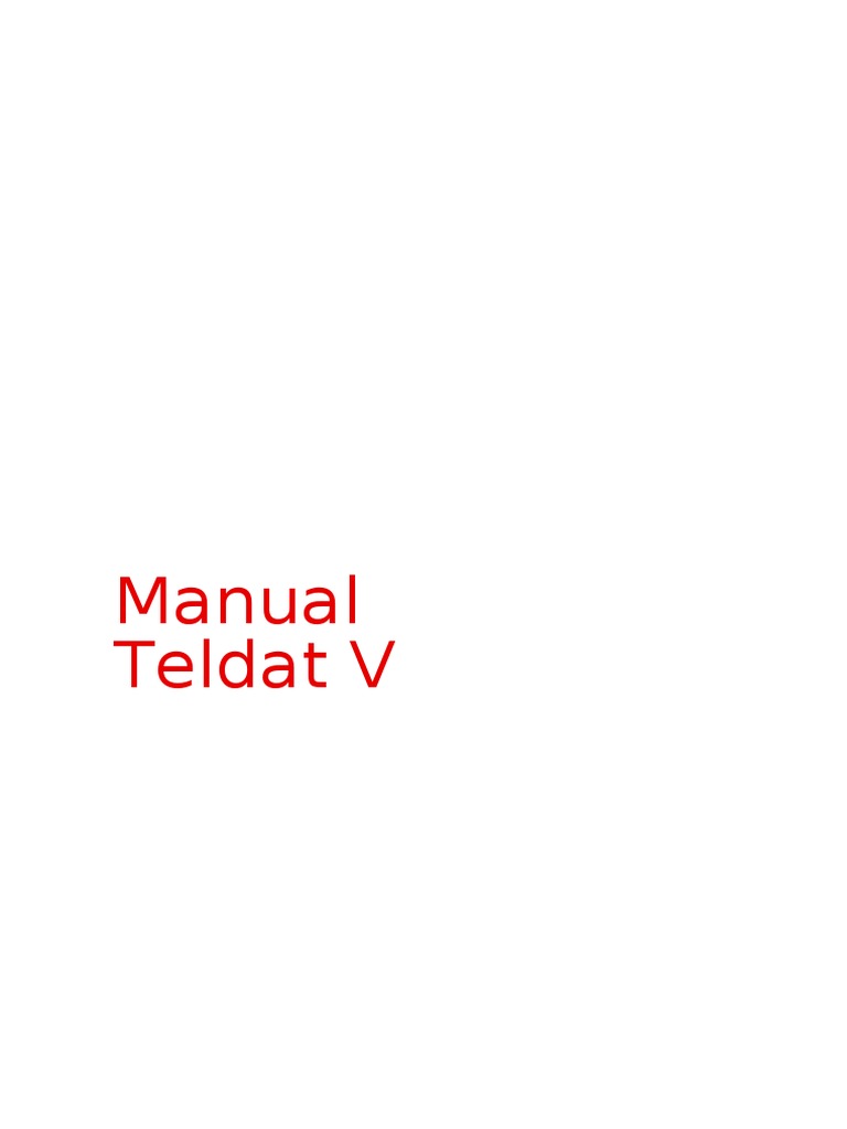 Manual Teldat V | PDF | Inalámbrico | Interfaz de línea de comando