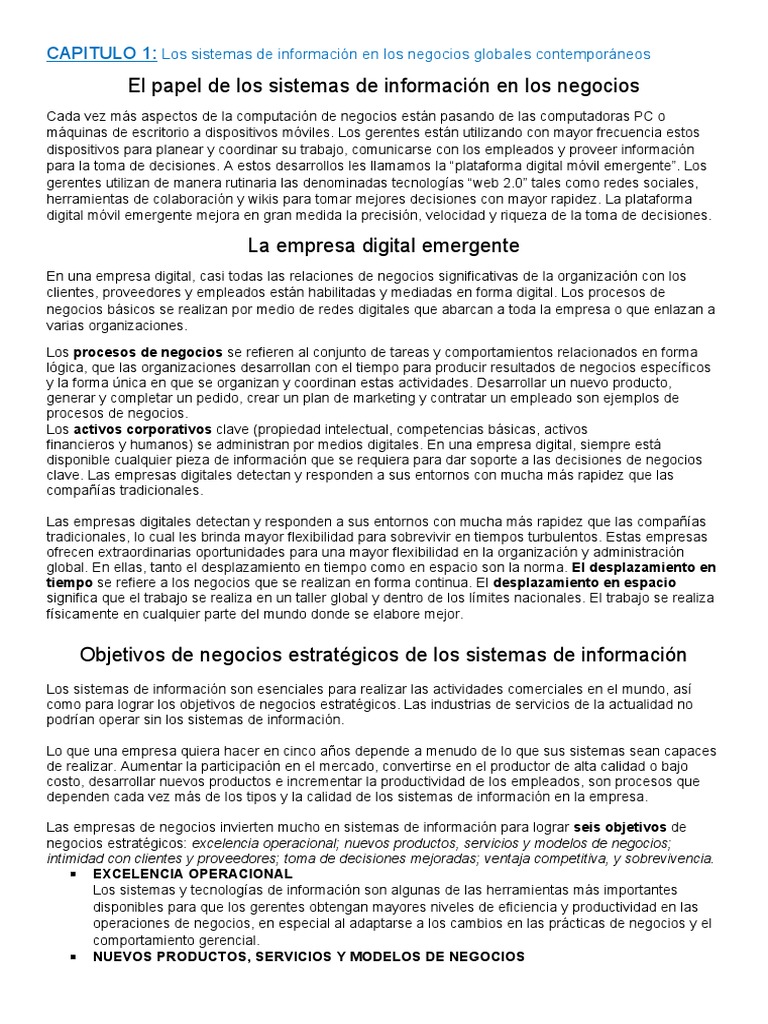 CAPITULO 1 - Laudon, Kenneth, Sistema de La Información General ...