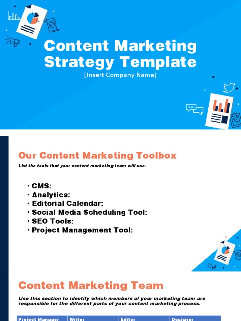 Content Marketing Strategy Template: (Insert Company Name) | Download ...