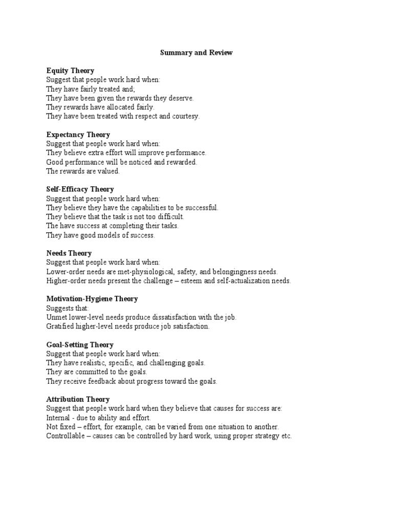 Chapter 4 Summary and Review | PDF | Action (Philosophy) | Experimental ...