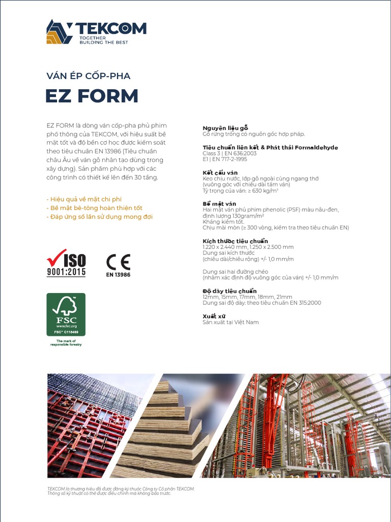 Tekcom Eco Form - Plywood Formwork For Highrise Building Up To 30 ...