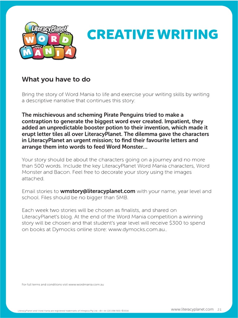 TeachStarter CreativeWritingActivityLevels345and6 192213 PDF | PDF