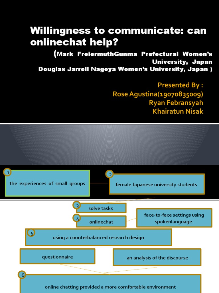 Willingness To Communicate: Can Onlinechat Help? | PDF | Second Language Acquisition | Motivation