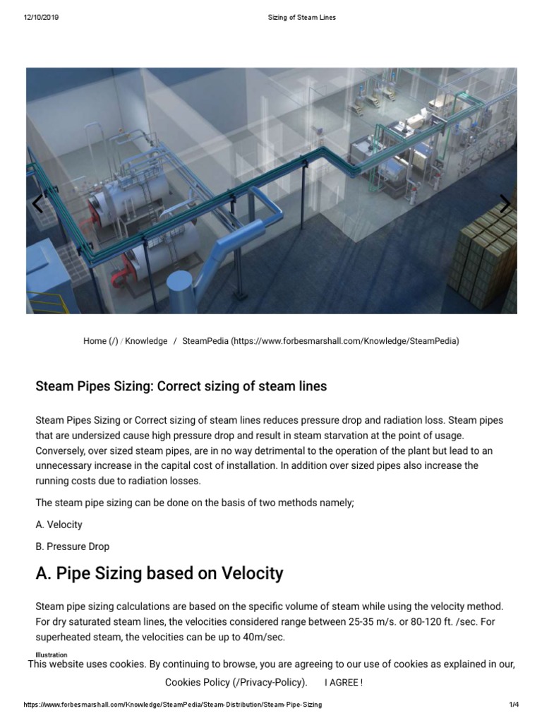 Sizing of Steam Lines PDF | PDF | Flow Measurement | Pressure