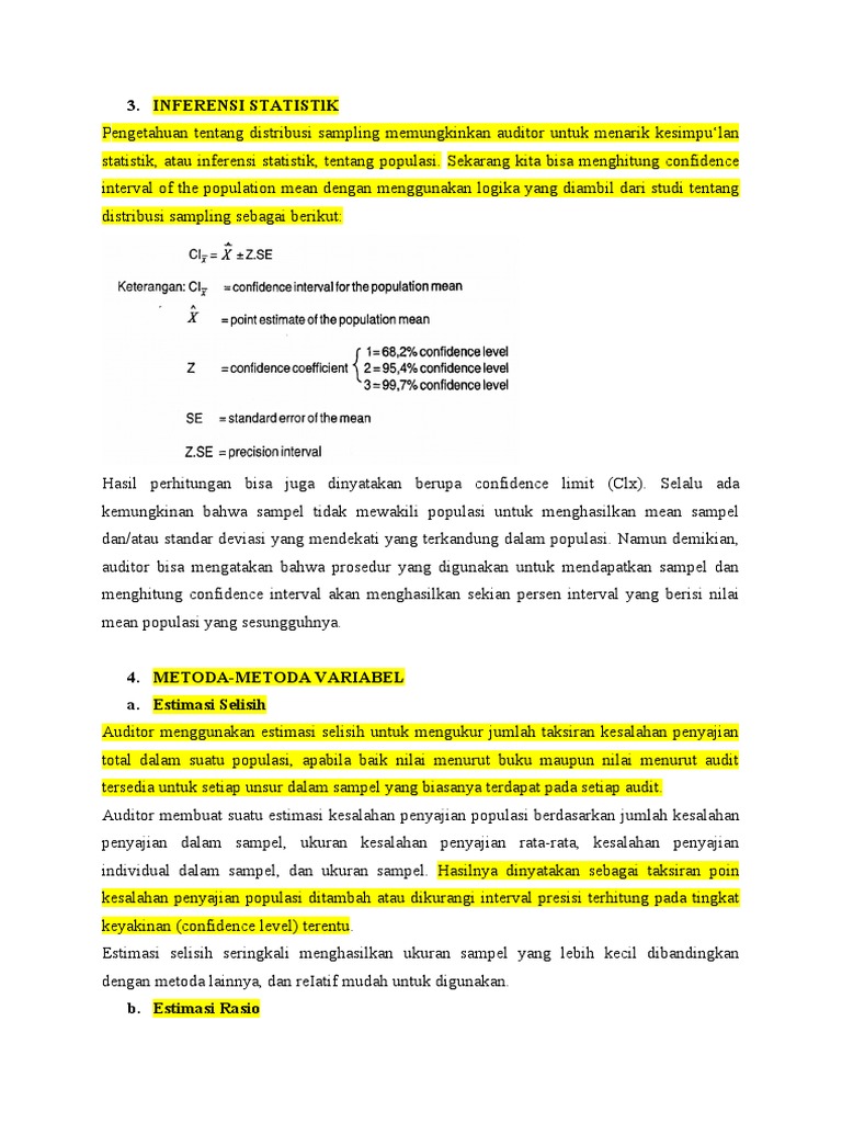 Metode dan Risiko Sampling Audit | PDF