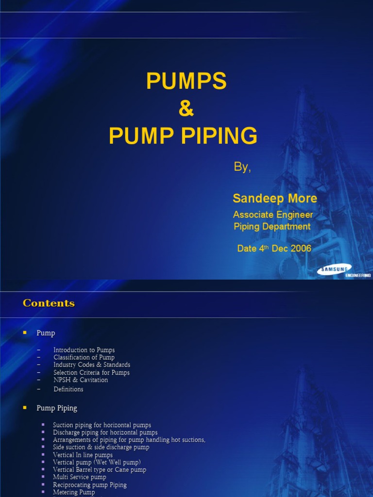 Pump Piping Design and Standards | PDF | Pump | Civil Engineering