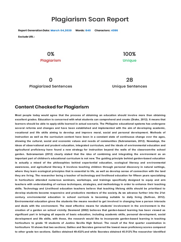 SER Plagiarism Report | PDF | Curriculum | Behavior Modification