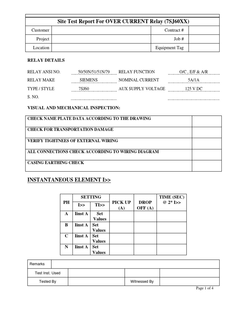 Relay Testing (Oc&ef Relay) PDF | PDF | Relay | Electromagnetism