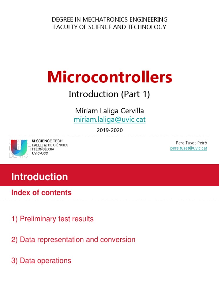 01 Introduction | PDF | Microcontroller | Central Processing Unit