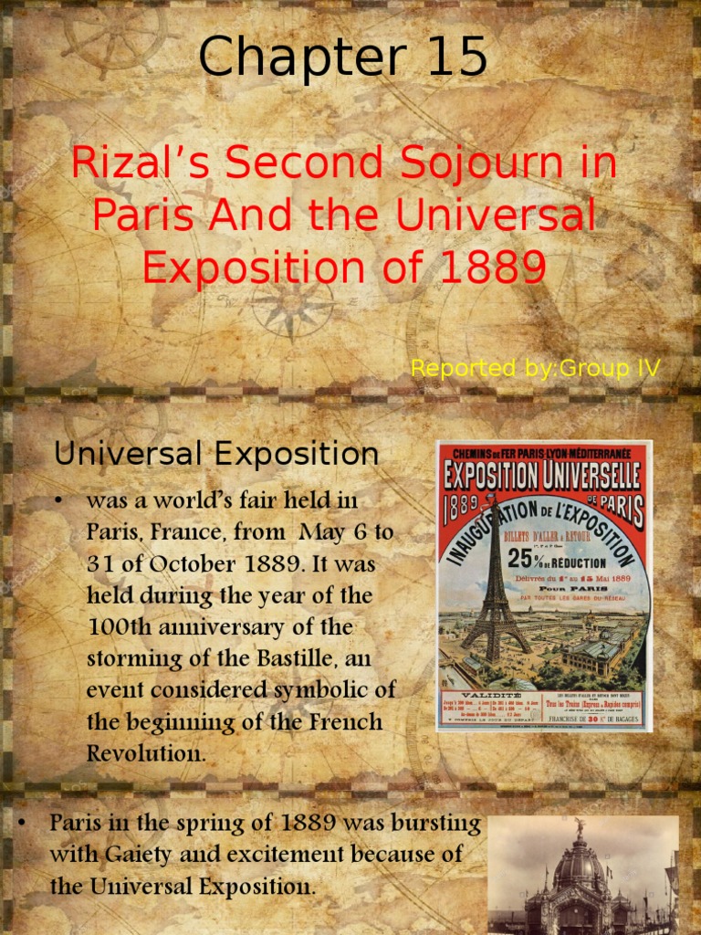 Rizal's Second Sojourn in Paris and The Universal Exposition of 1889 ...