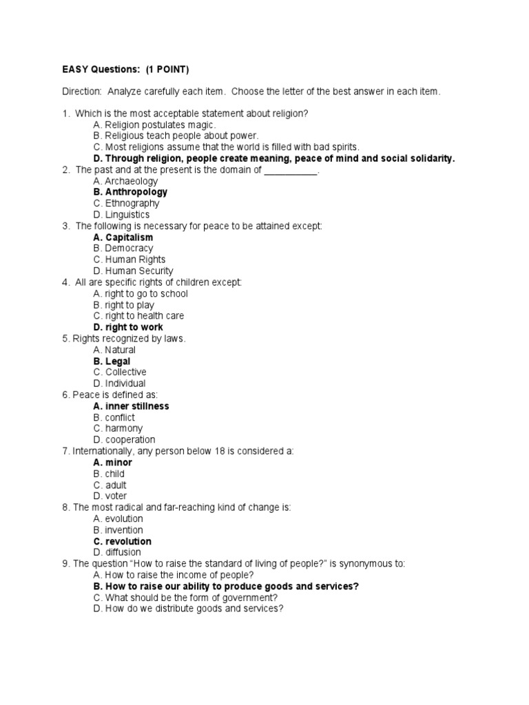Social Science Quiz Questions and Answers | PDF | Racism ...
