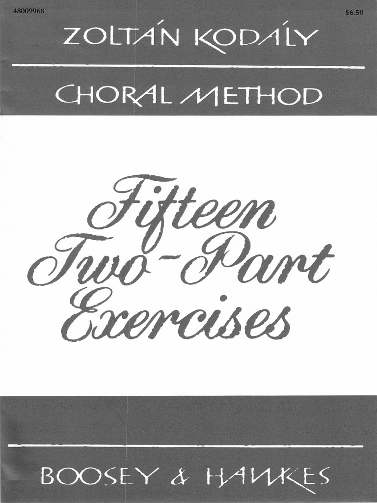 Kodaly 15 Two Part Exercises PDF | PDF