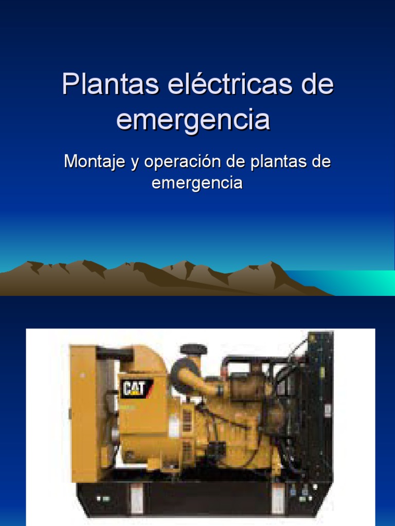 Plantas Eléctricas de Emergencia | PDF | Motor de combustión interna | Corriente eléctrica