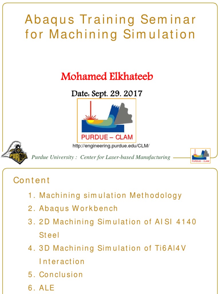 Abaqus Training | Download Free PDF | Machining | Deformation (Mechanics)