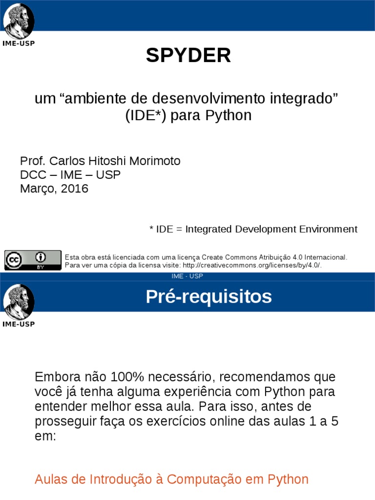 Spyder | PDF | Python (linguagem de programação) | Depuração