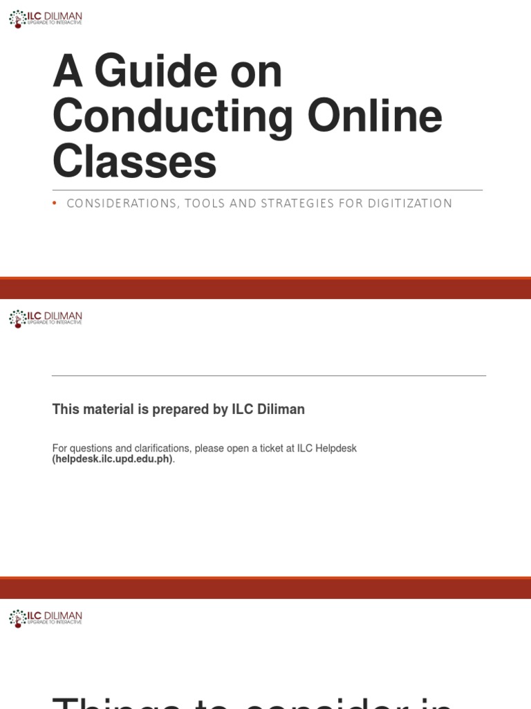 Guide to Conducting Online Classes | PDF | Educational Technology ...