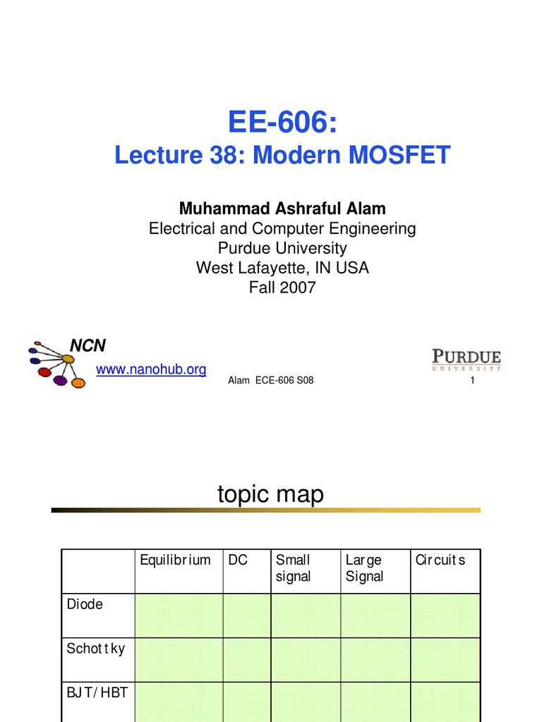 Principles of Semiconductor Devices-Lecture38 | PDF | Field Effect ...