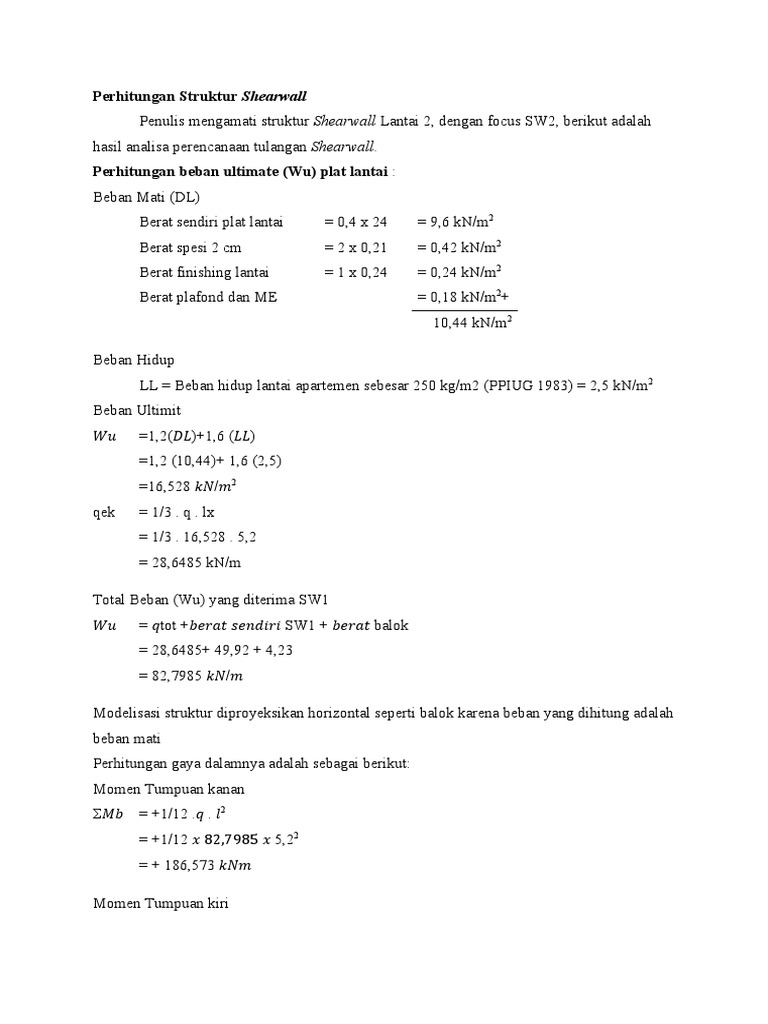 Analisis Shearwall | PDF