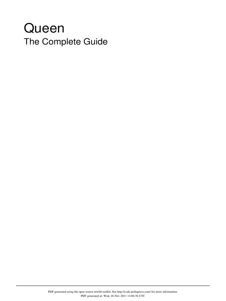 Colección De Queen Pdf Rock Music Entertainment General