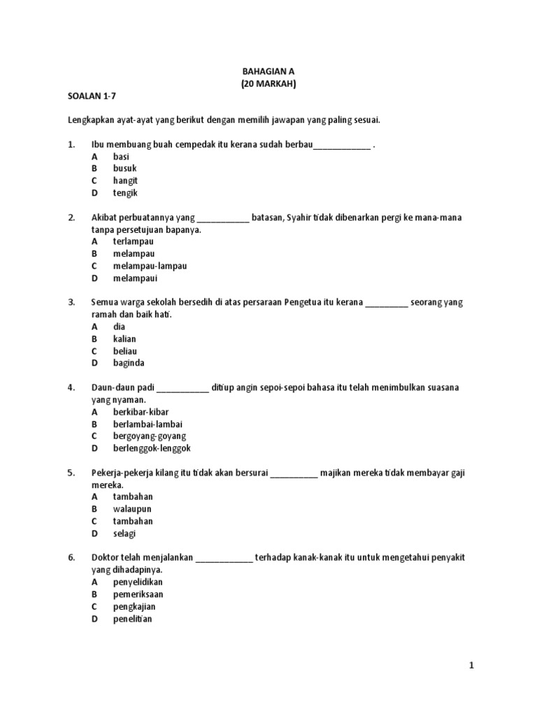 BM F1 Tengah Thun 19 | PDF