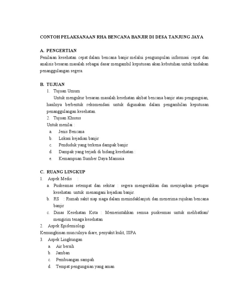 Contoh Pelaksanaan Rha | PDF