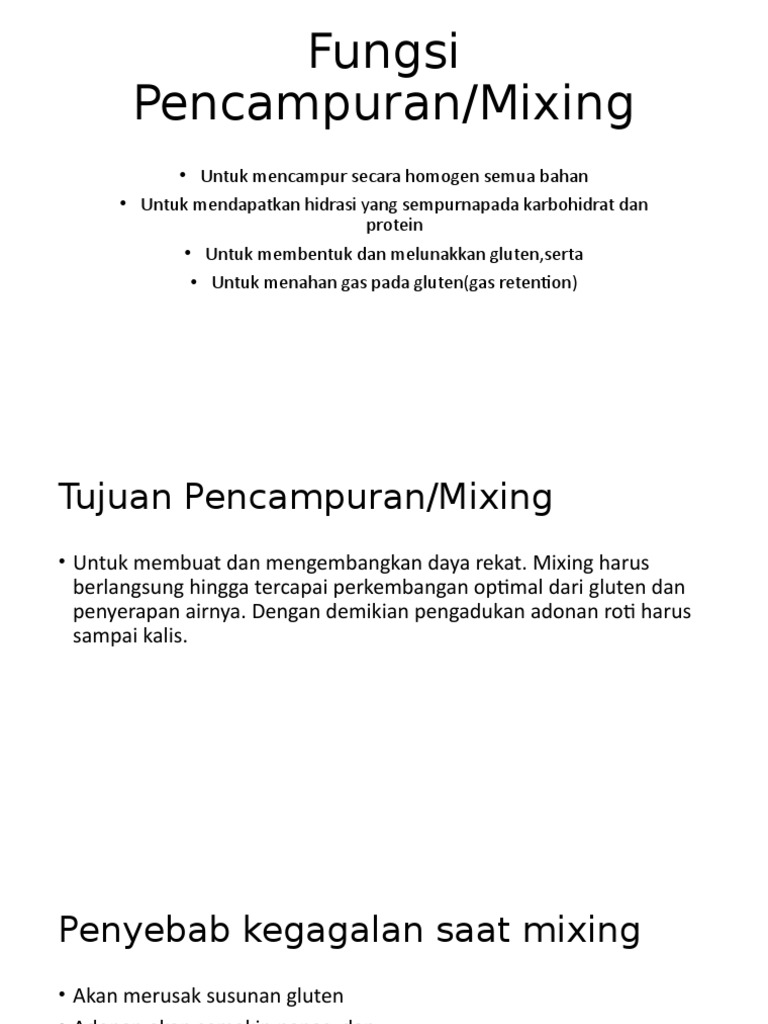 Tahap Mixing | PDF