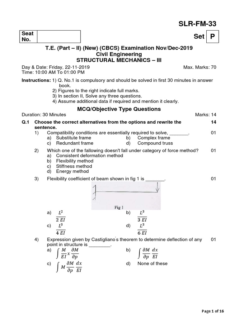 Structural Mechanics III: Analysis of Determinate and Indeterminate ...