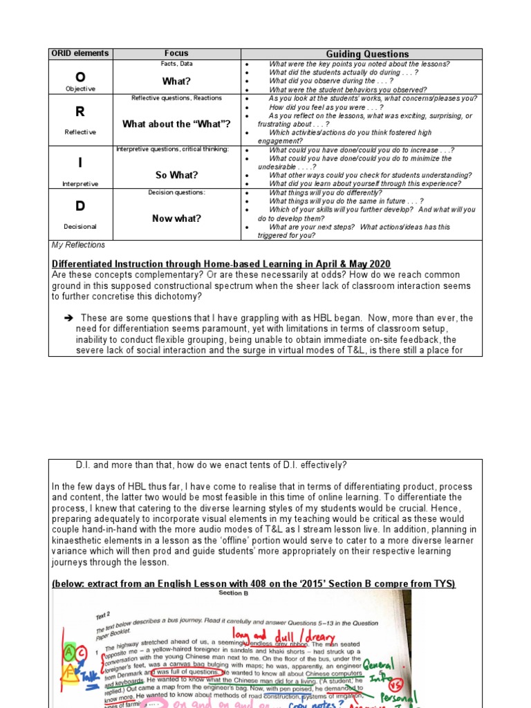 Guiding Questions What?: ORID Elements Focus | Download Free PDF ...