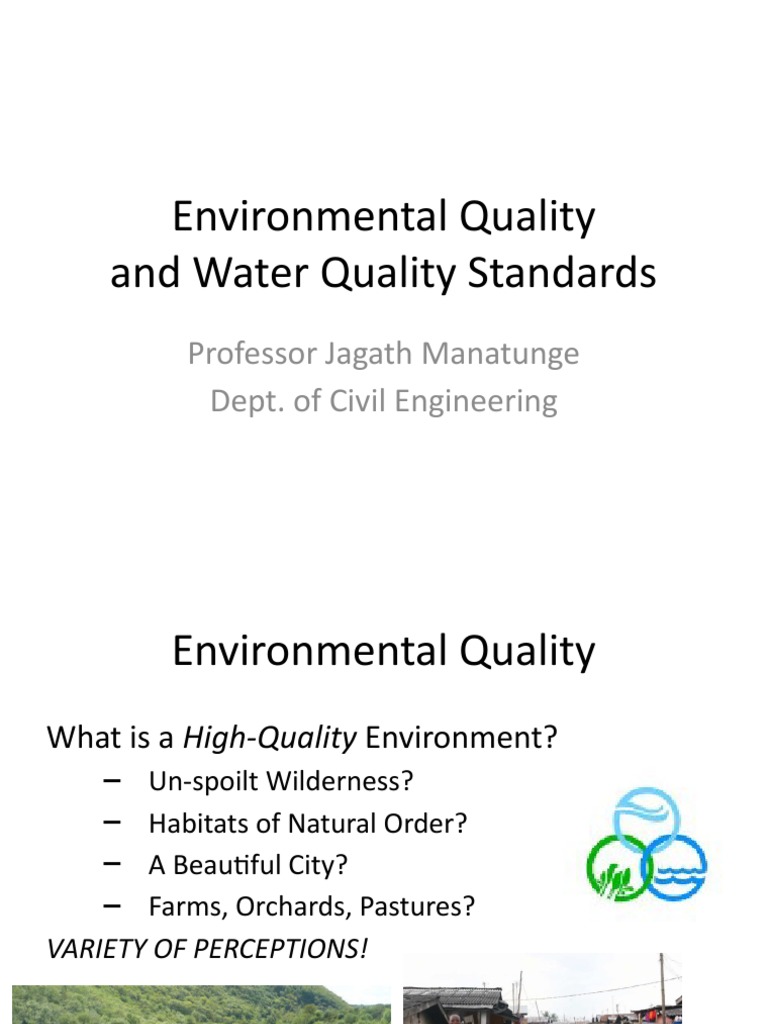 Environmental Quality and Water Quality Standards 2020 | PDF | Water ...
