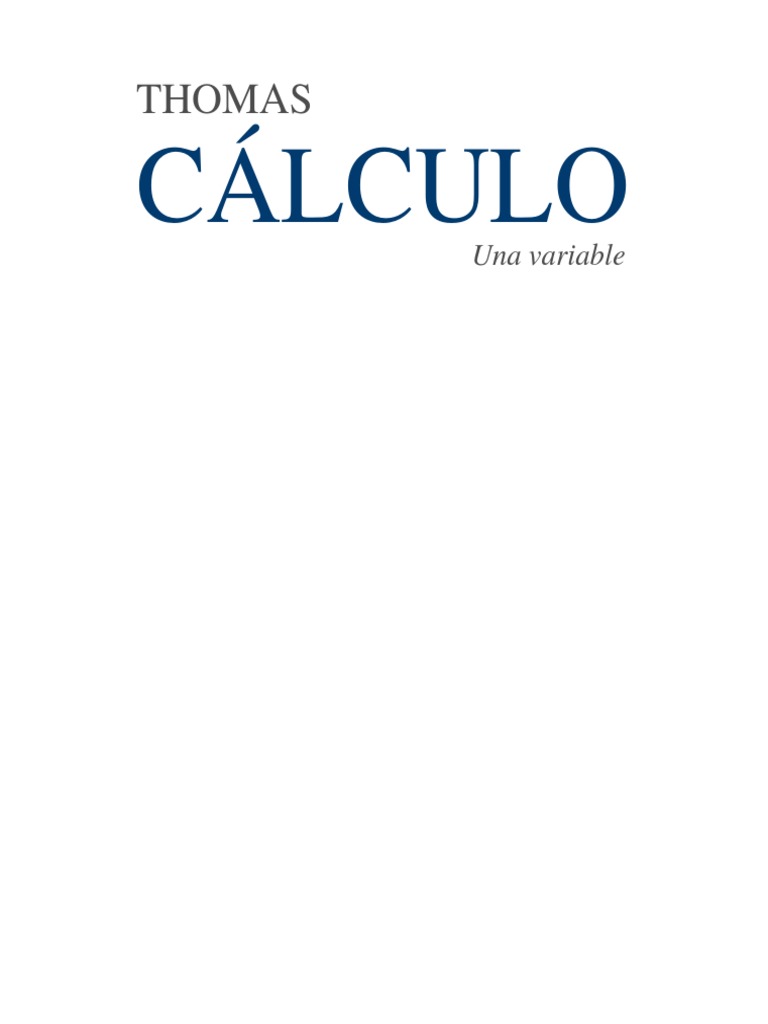 Calculo Una Variable Thomas 13 Edicion | PDF | Función (Matemáticas ...